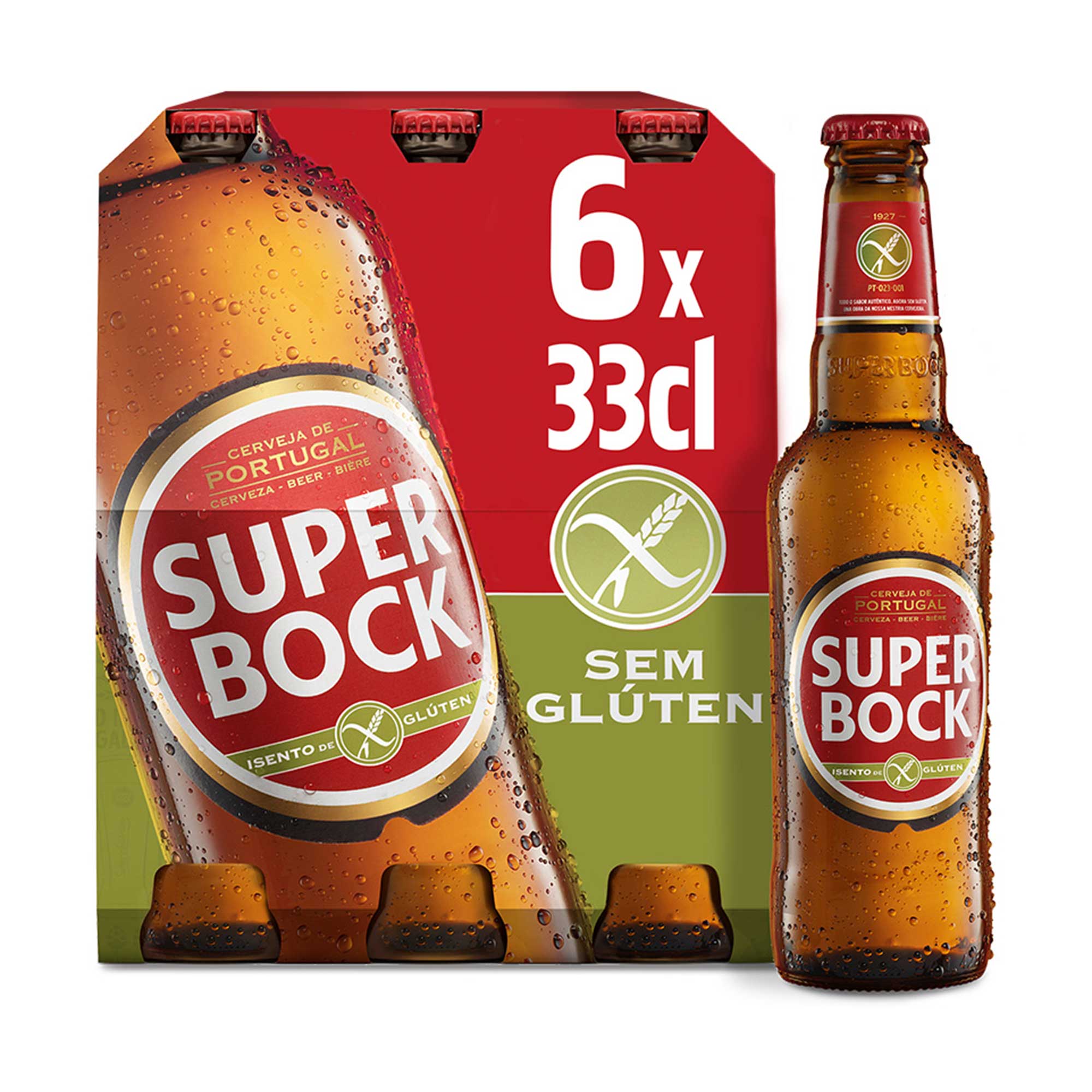 Commander Super Bock sans gluten (33cl) en ligne - Drinks Shop